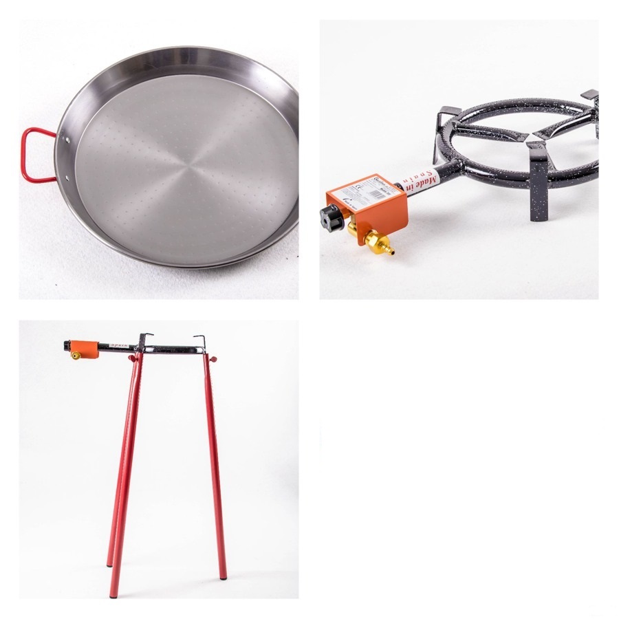 Kit à Paella en Acier Poli pour 10 Personnes | Paella du Sud